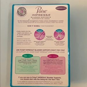 Poise Other | Poise Impressa Incontinence Bladder Support Size | Poshmark